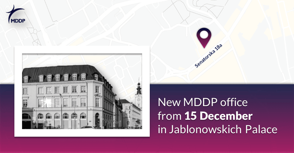 New MDDP office in Jablonowskich Palace | MDDP