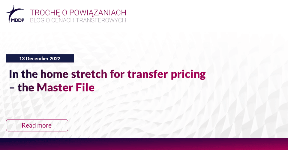 In the home stretch for transfer pricing – the Master File | MDDP