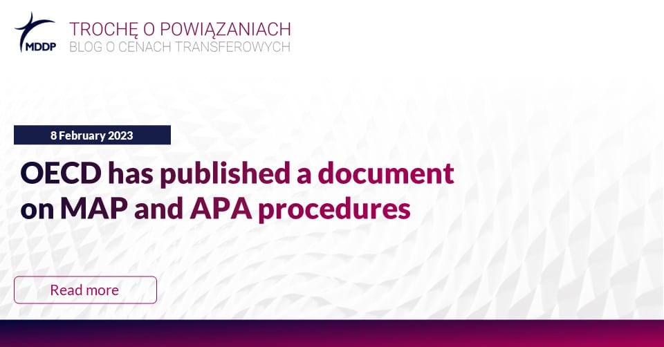 OECD has published a document on MAP and APA procedures | MDDP