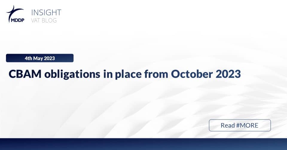 CBAM obligations in place from October 2023 | MDDP