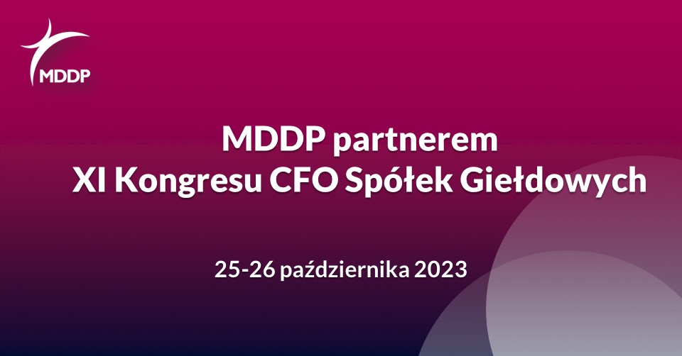 MDDP partnerem XI Kongresu CFO Spółek Giełdowych | MDDP