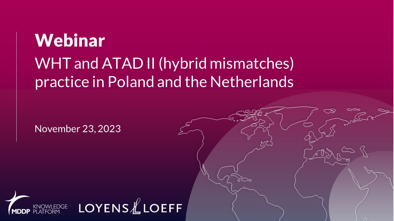 Webinar I WHT and ATAD II (hybrid mismatches) practice in Poland and ...