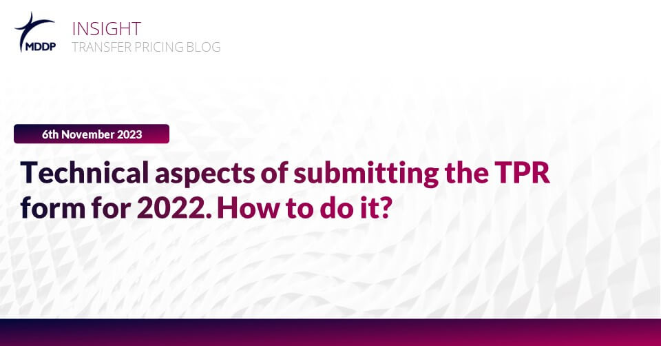 Technical aspects of submitting for the 2022 TPR form. How to do it? | MDDP
