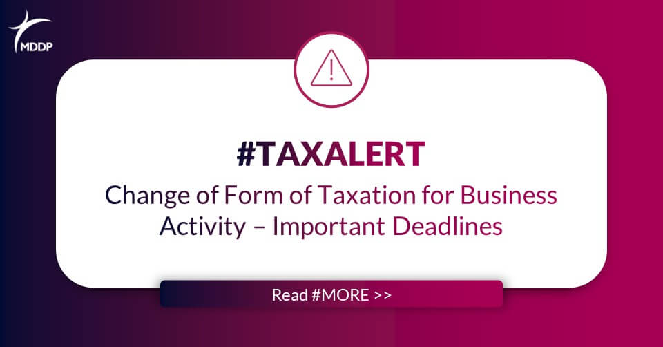 Change of Form of Taxation for Business Activity – Important Deadlines ...