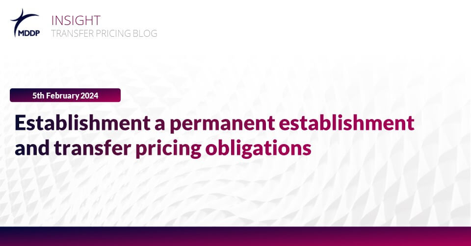 Establishment a permanent establishment and transfer pricing ...