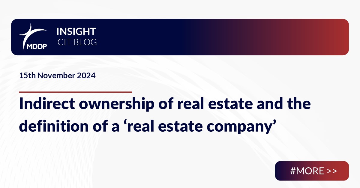 Indirect ownership of real estate and the definition of a ‘real estate ...