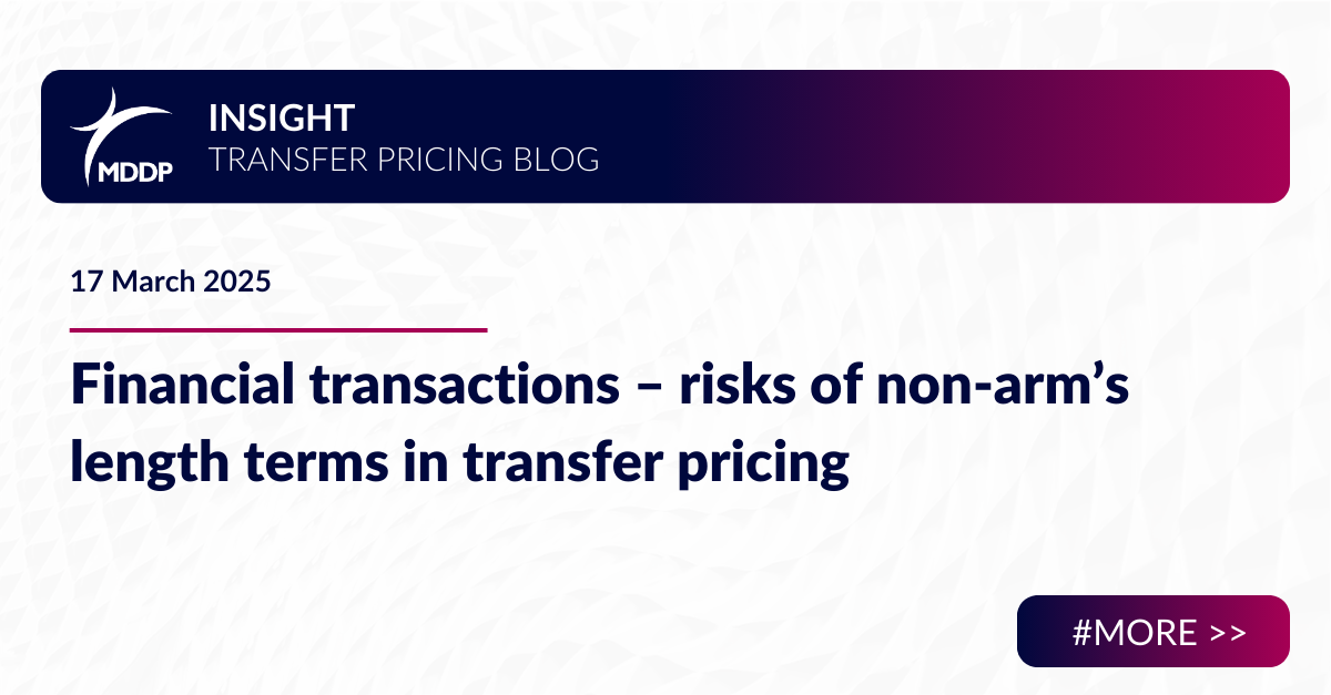 Financial transactions – risks of non-arm’s length terms in transfer ...