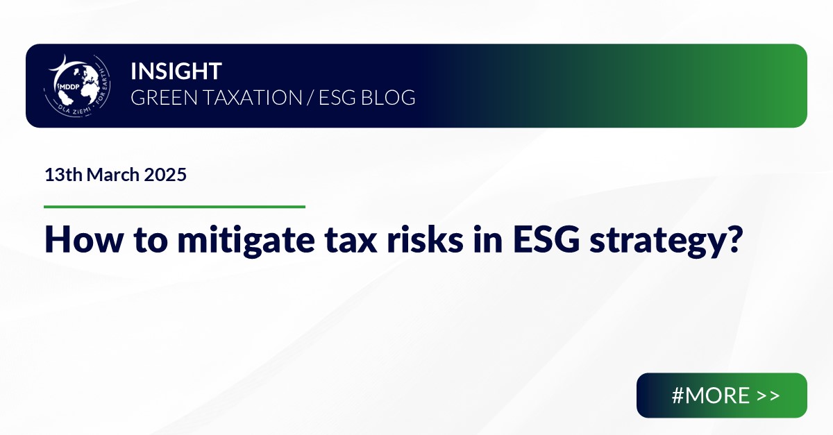 How to mitigate tax risks in ESG strategy?